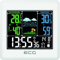 Digitalni stoni sat sa kućnom meteo stanicom ECG MS 300 White