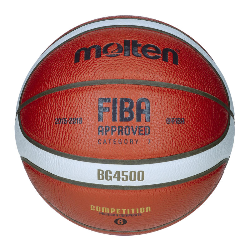 KOŠARKAŠKA LOPTA FIBA MOLTEN B6G 4500 VELIČINE 6 - NARANDŽASTA