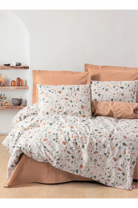 Posteljina za bračni krevet- oniks karamel
