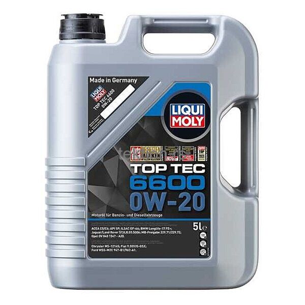 Liqui Moly Top Tec 6600 0W20 5Lit. sintetičko motorno ulje