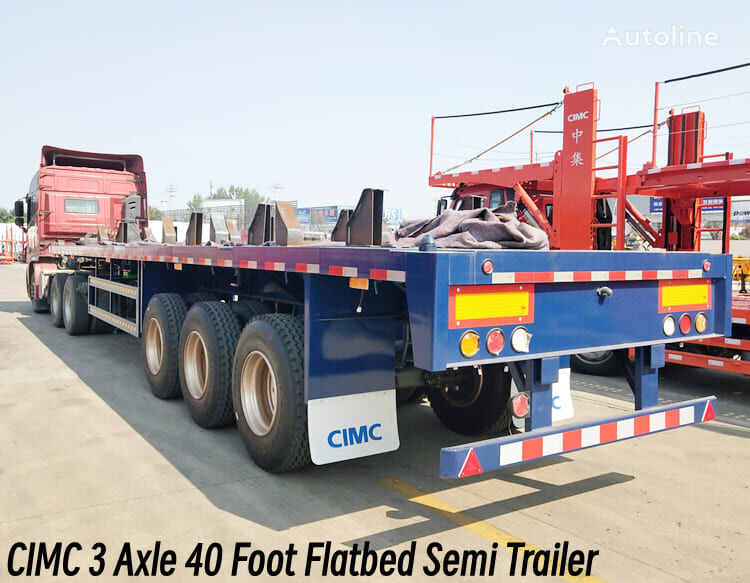 Nova CIMC 3 Axle 40 Foot Flatbed Semi Trailer for Sale Manufacturers in Me poluprikolica sa ravnom platformom