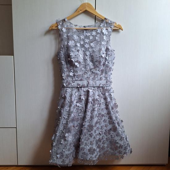 NOVO haljina za maturu srebrna