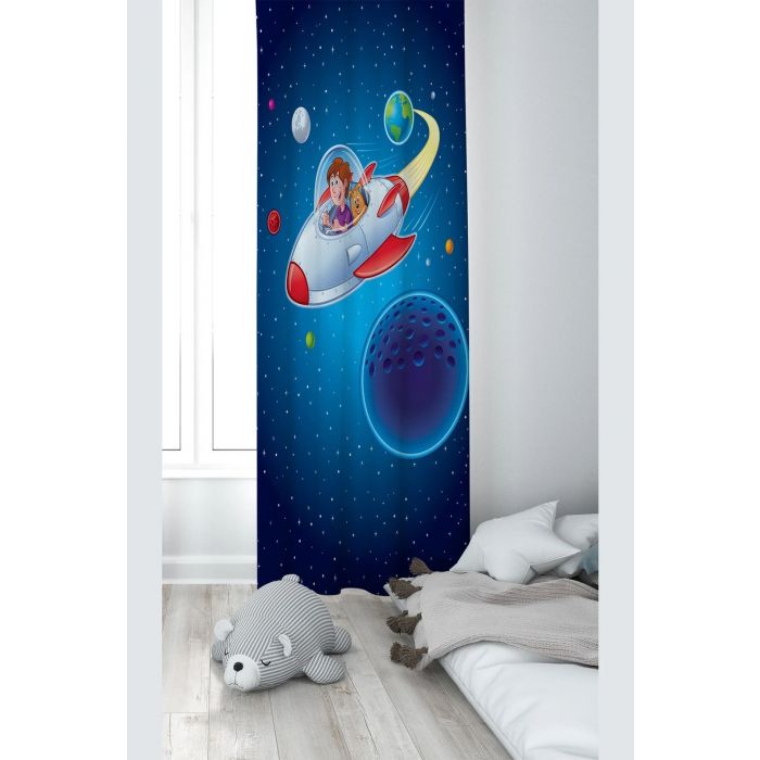 Zavesa za dečiju sobu - Svemirski brod PRD111B