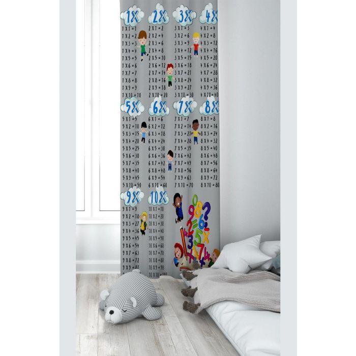 Zavesa za dečiju sobu - Tablica množenja PRD325E