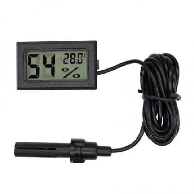 Termometar sa higrometrom, 1.5" LCD, -50...+70°C, rezolucija 0.1°C, sa sondom na kablu