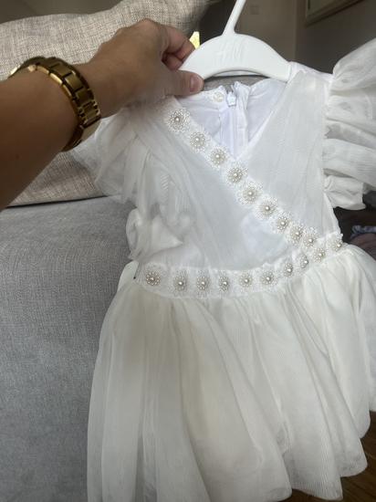Nežna bela haljinica za krštenje i rodjendan