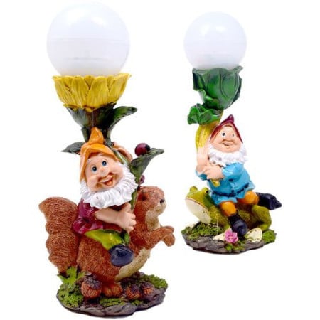 Keramička figura patuljak sa svetiljkom ( 380884 )