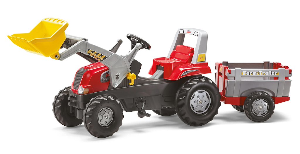 Rolly Toys Traktor na pedale Junior sa prikolicom i kašikom (811397)