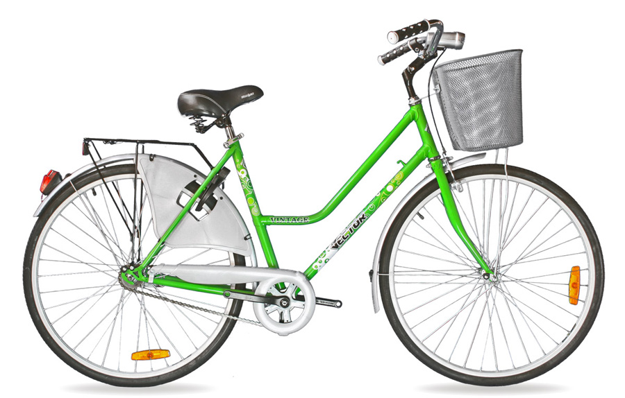 Bicikl Vector Vintage Lady Green