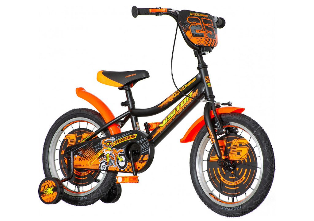 Bicikl Visitor Moto Cross 16" crno narandžasti