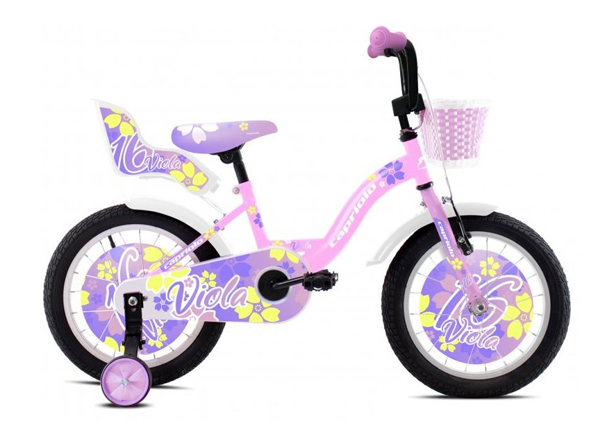 Bicikl Capriolo Viola pink beli 16"