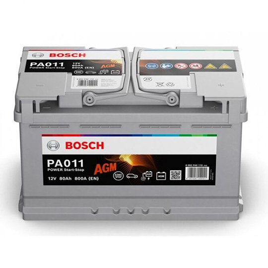 AKUMULATOR AGM 12V 80AH 800A DESNO+ BOSCH POWER