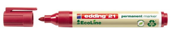 Marker permanent E-21 EcoLine 1,5-3mm, zaobljeni Edding crvena