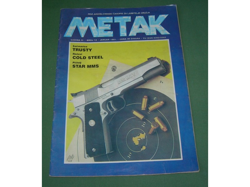 Metak, časopis za ljubitelje oružja 12, januar 1991.