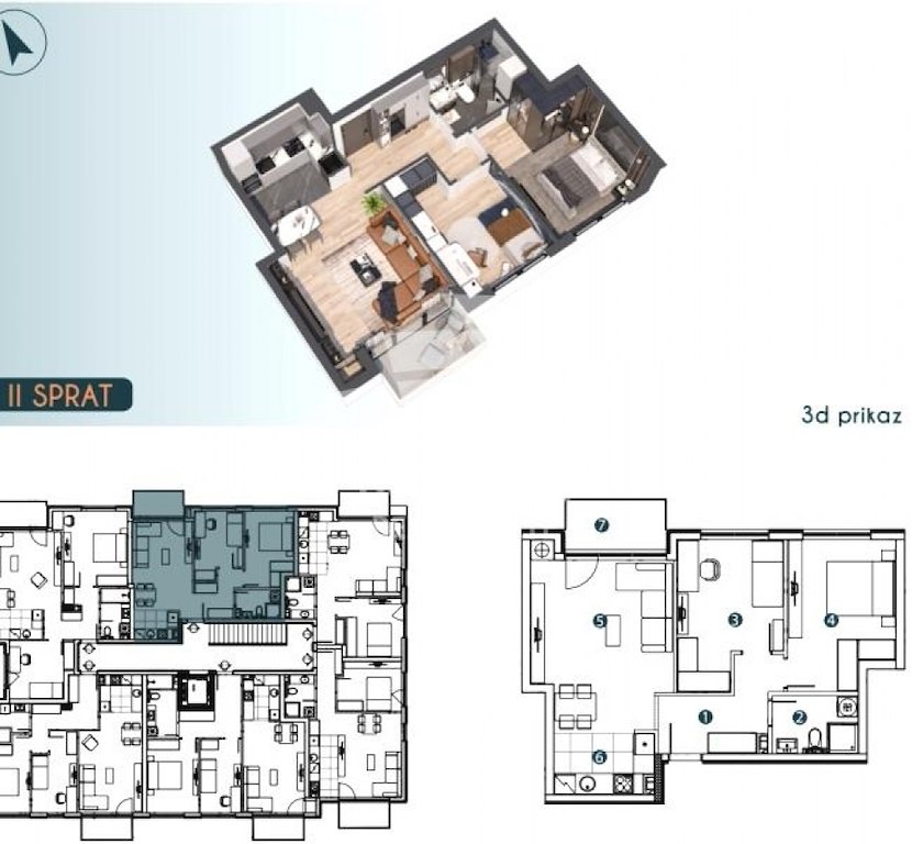 3. 0 stan u luksuznom kompleksu u Zemunu-Pregrevica ID#2603
