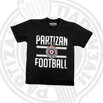 Crna dečija majica "Partizan Football" FK Partizan (vel. 8-14) 3741