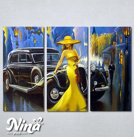 Slike na platnu Dama u žutom i violina Nina290_3