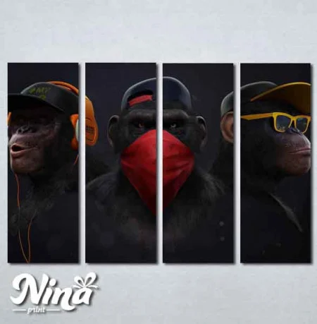 Slike na platnu Tri majmuna Nina255_4
