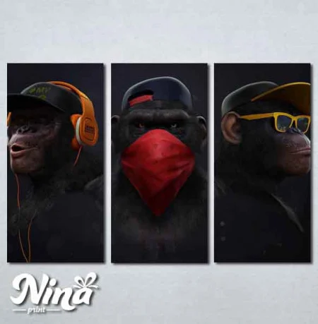 Slike na platnu Tri majmuna Nina255_3