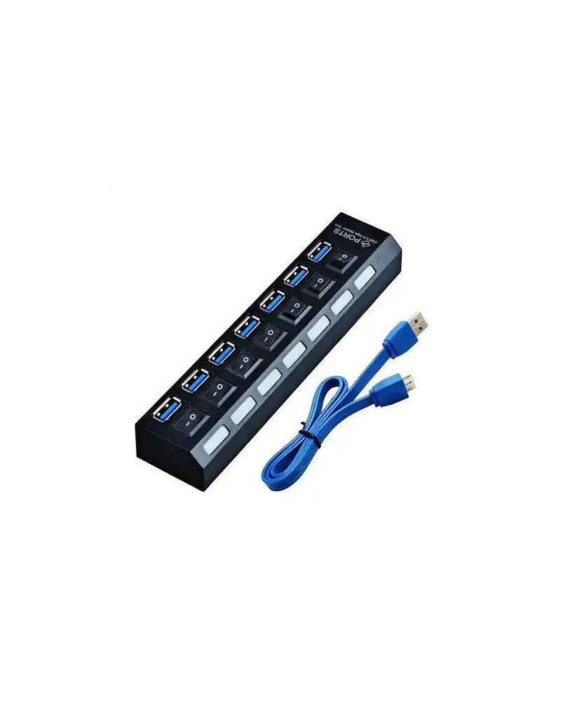 USB Hub 7 port Kettz KT-HUSB-74 3-0 Tip A Crni