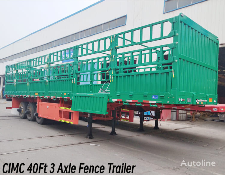 Nova CIMC 40Ft 3 Axle Fence Trailer Price in Zimbabwe poluprikolica za prevoz stoke