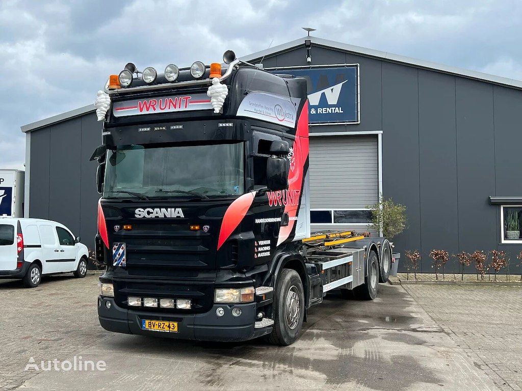 Scania R500 V8 R500 V8 6x2 truck met kabel containersysteem kamion sa kukom za podizanje tereta