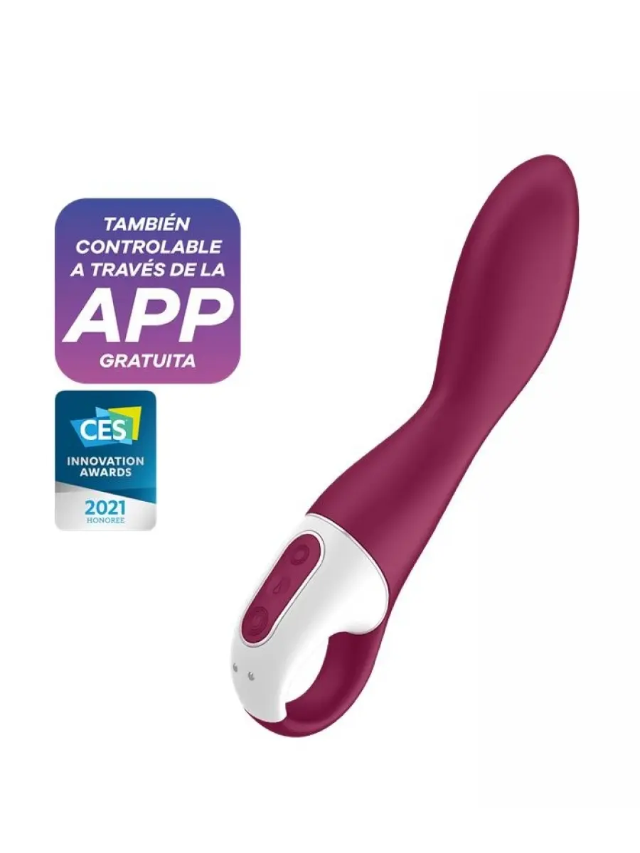 Satisfyer Heated Thrill Vibrator, Sa aplikacijom, Sa zagrevanjem, Vodootporan, Bordo