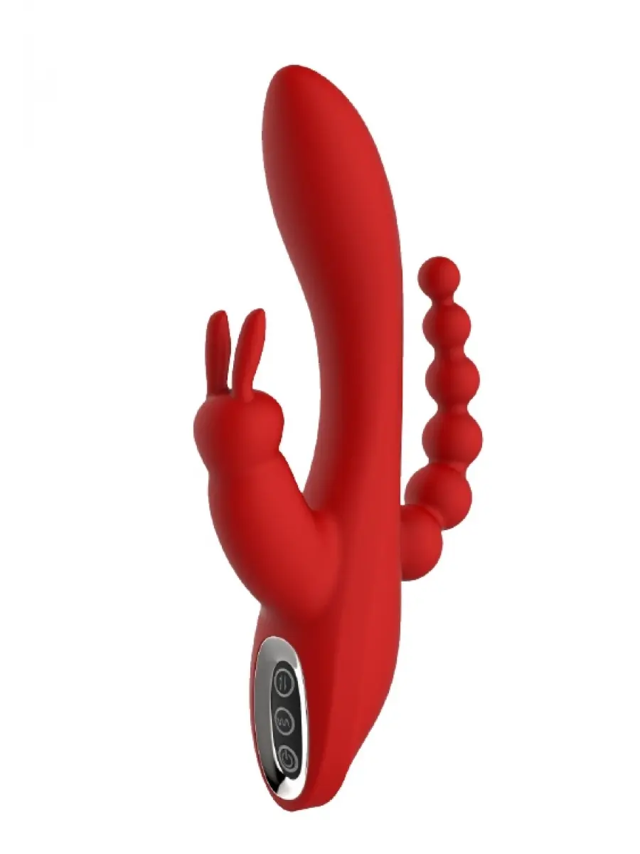 Hera Vibrator, Silikonski, 10 modova vibracije, 14.5 cm, Crveni