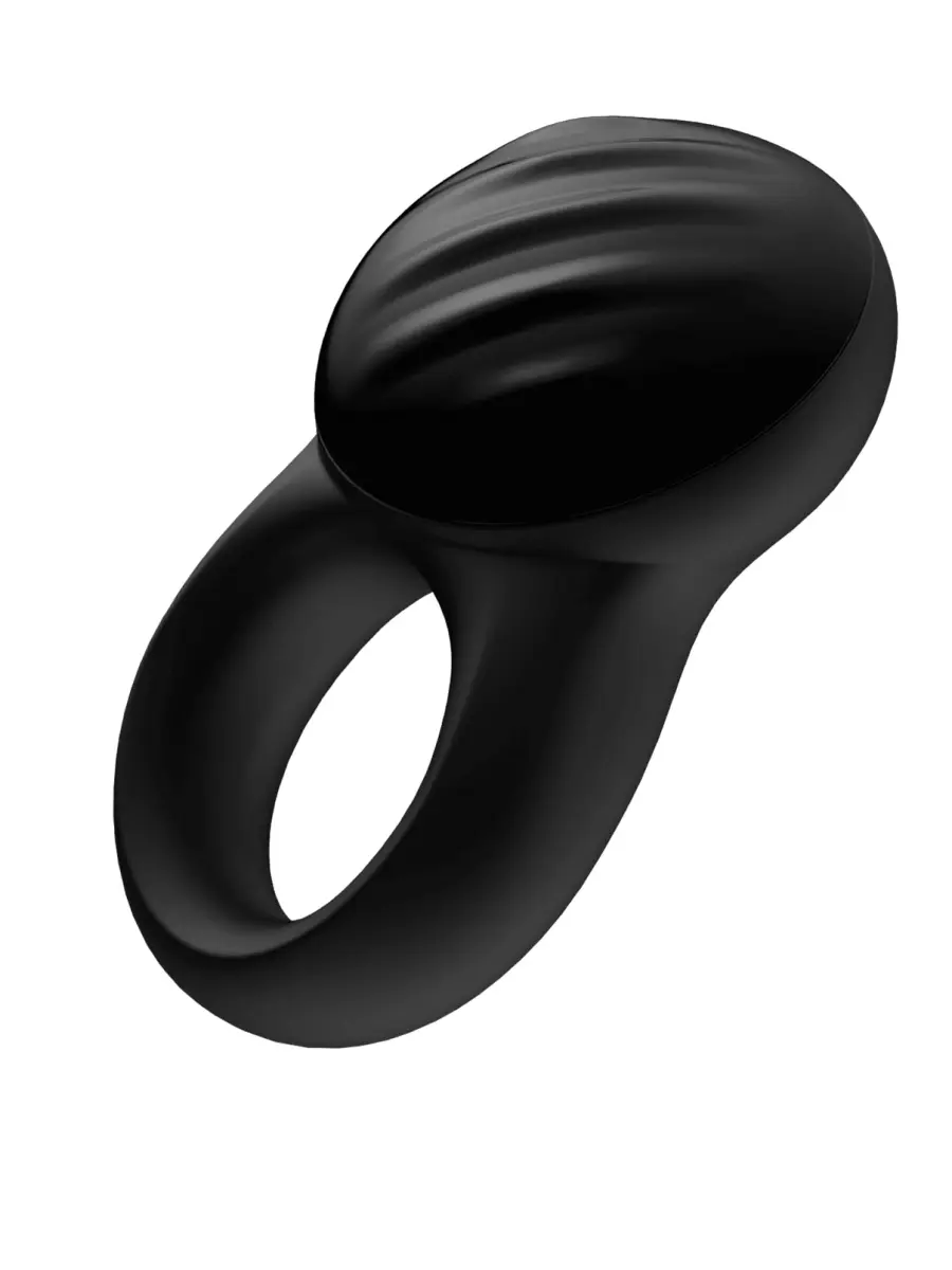 Satisfyer Signet Ring Vibrirajući prsten, Sa aplikacijom, Crni