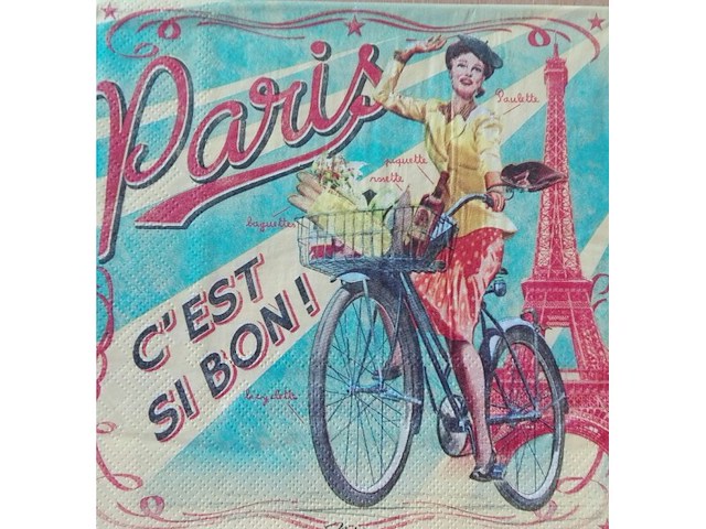 *S197-- salveta, retro Pariz/kom