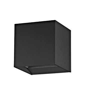 Zidna svetiljka dir./indirekt, 2 x 3,3W 3000K crna IP54