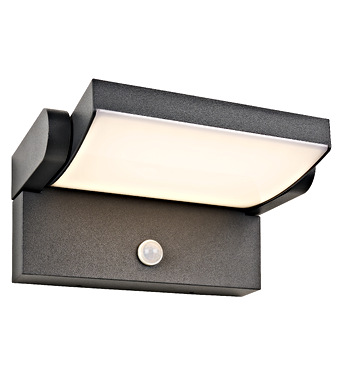 ILAS zidna svetiljka PIR 12,5W 750lm 3000K ECG IP54 antracit
LED zidna svetiljka za spoljašnju primenu sa senzorom