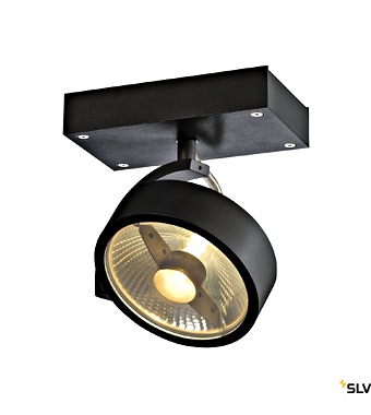 KALU 1 QPAR111, Zidna i plafonska svetiljka, crna, max. 75W