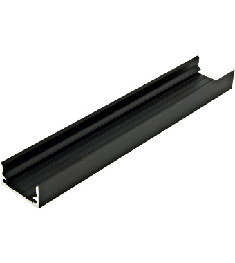 Aluminium profile TBF L-2000mm W-25mm H-12,5mm crna