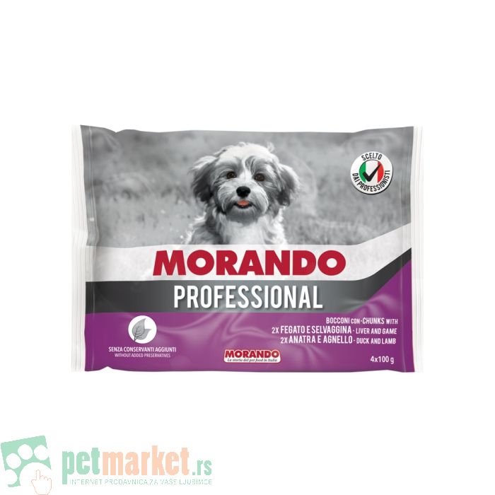 Morando: Vlažna hrana za pse Adult Multi Pack Professional, 4x100 gr
