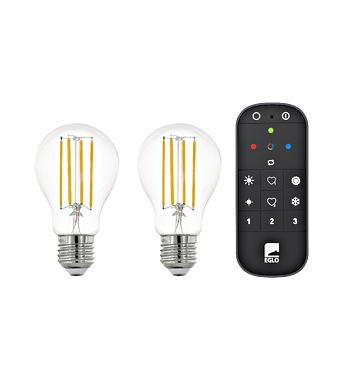 LM-ZIG-E27-A60 6W 4000K providna dim. 2er Set, daljinski
Sijalica je dimabilna samo putem daljinskog ili EGLO Connect aplikacije