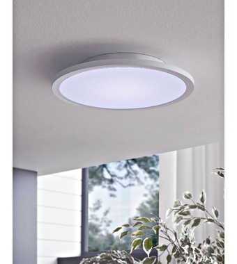 Sarsina-C 16W LED 230V RGB/CCT Ø300 uključen daljinski
Plafonska svetiljka, dimabilna samo uz pomoć daljinskog ili aplikacije EGLO CONNECT