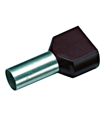Izolovana kablovska hilzna, dupla, 2x1.5mm²/8mm, crna
prodaja isključivo u pakiranjima po 100 komada, u skladu s DIN 46228-4, kontaktni materijal: Cu-ETP u skladu s DIN EN 13600