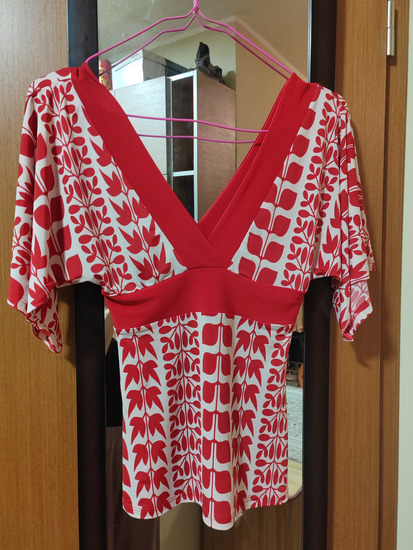 Unikatna crvena kimono majica