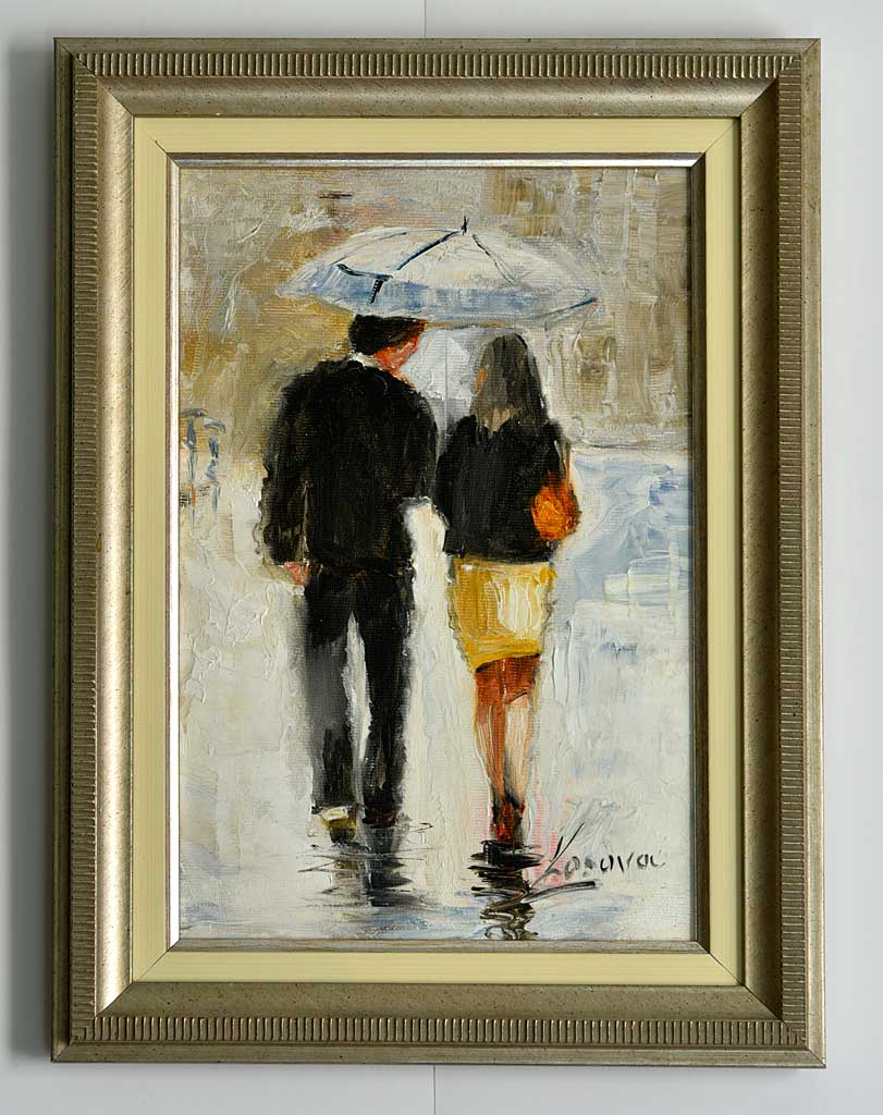 Umetnička slika - Razgovor na kiši
