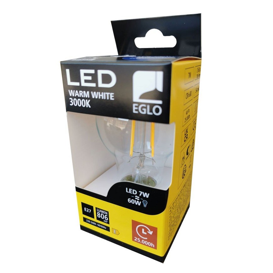 LED SIJALICA SA SENZOROM NOĆ I DAN E27 7W- WW FILAMENT 110187 EGLO