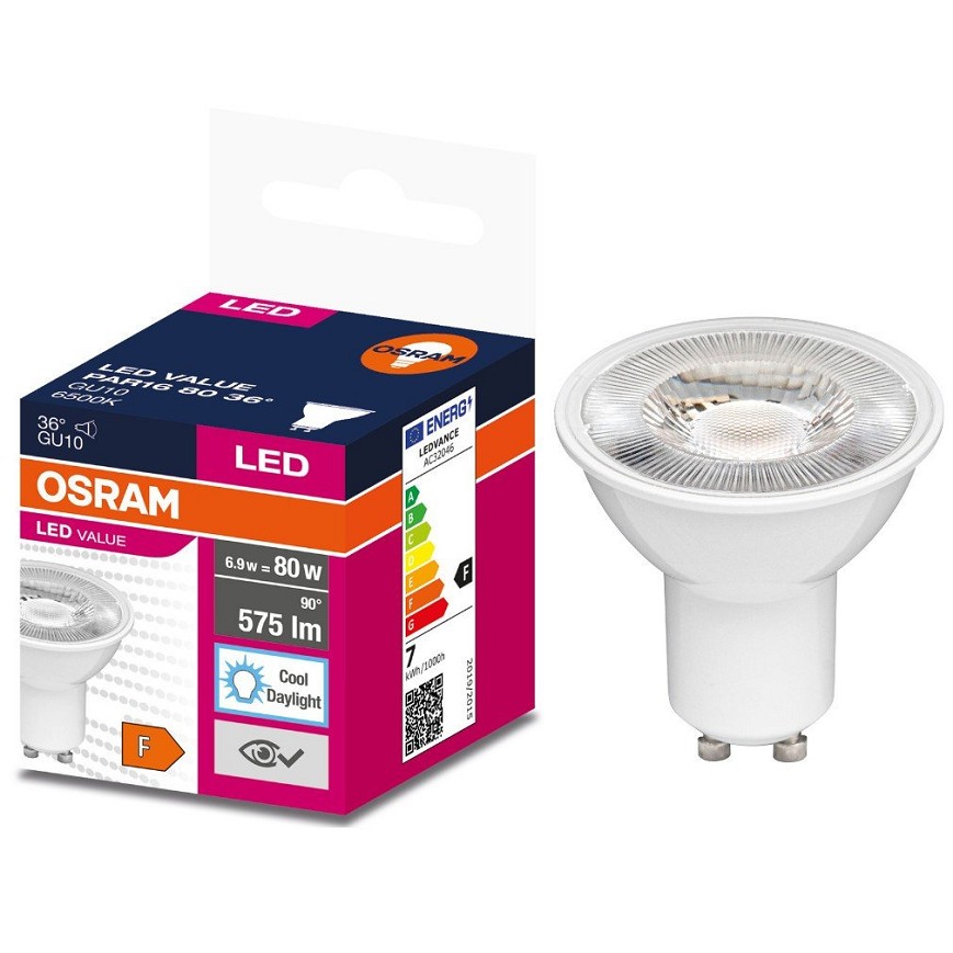 SIJALICA LED GU10 36 6.9W CW 6500K HLADNO BELA OSRAM