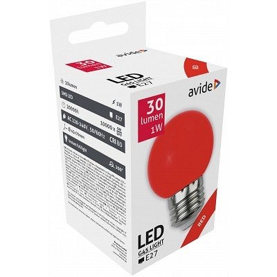 LED SIJALICA E27 G45 1W CRVENA AVIDE