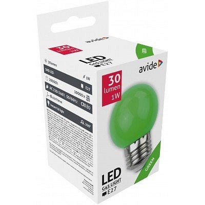 LED SIJALICA E27 G45 1W ZELENA AVIDE