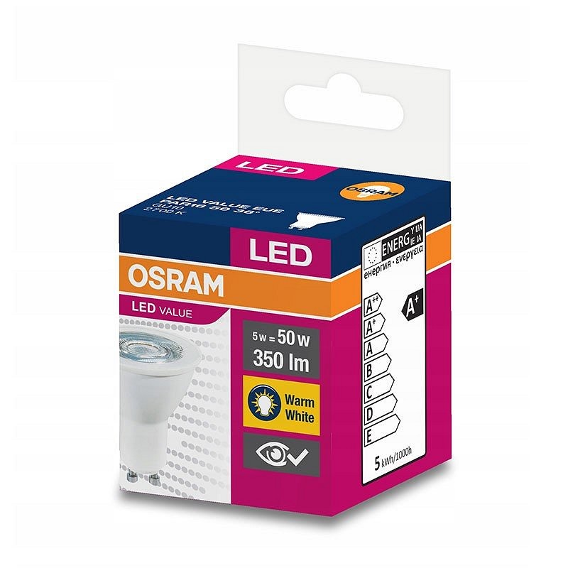 SIJALICA LED GU10 36 5W WW 2700K TOPLO BELA OSRAM