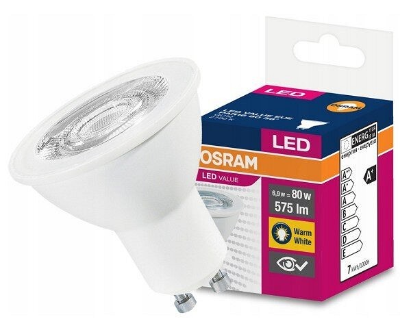 SIJALICA LED GU10 36 6.9W WW 2700K TOPLO BELA OSRAM