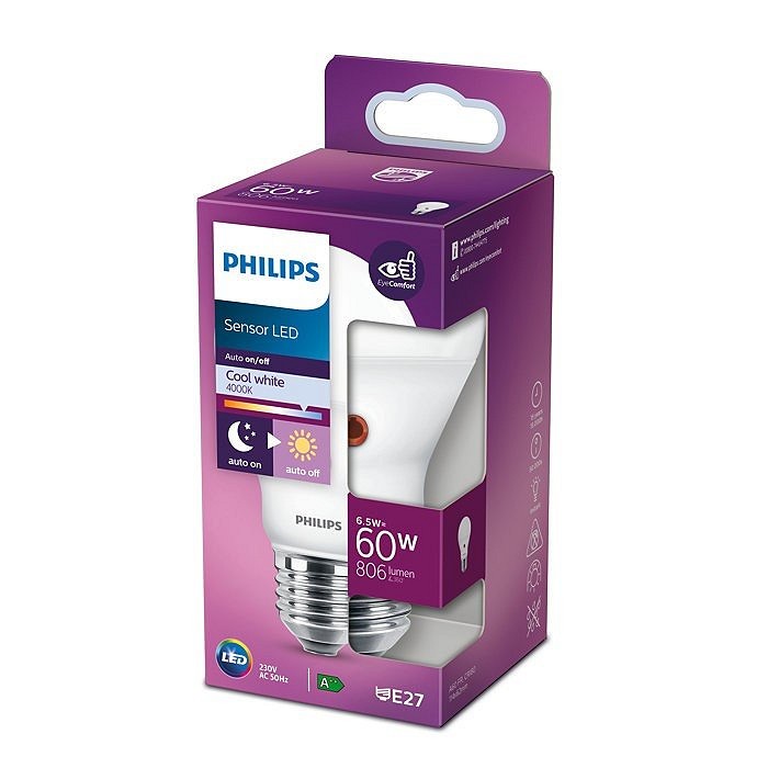 LED SIJALICA SA SENZOROM NOC I DAN E27 7.5W=60W 4000K PHILIPS