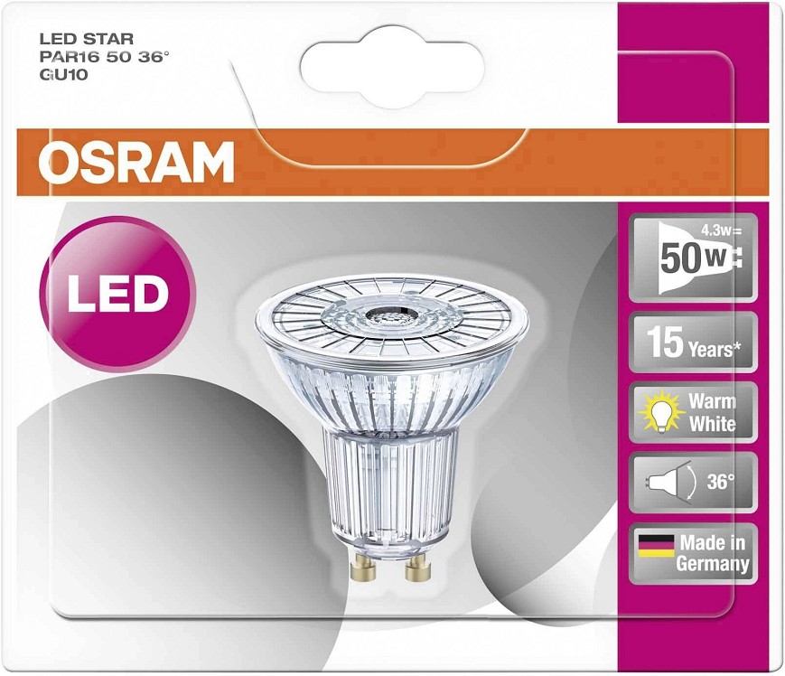 LED SIJALICA GU10 4.3W WW OSRAM