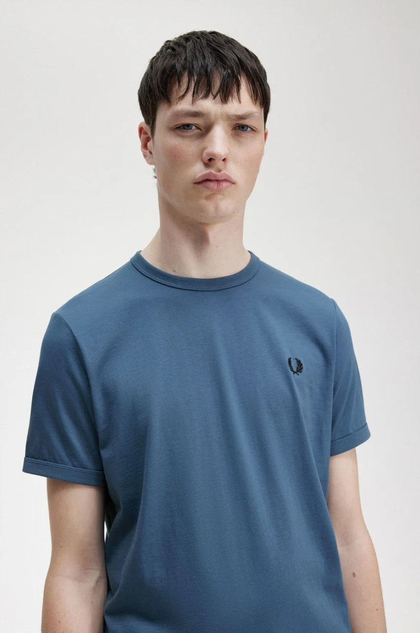 FRED PERRY RINGER MAJICA MBLUE