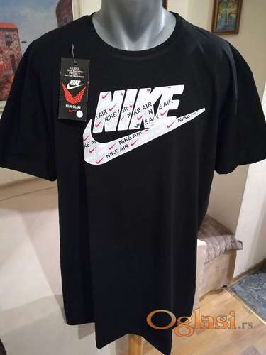 Nova muska pamucna markirana majica Nike u velikom broju 5XL Crna Novo